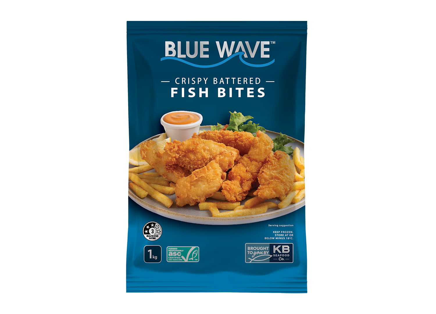 Blue Wave Crispy Battered Fish Bites - KB Blue Wave