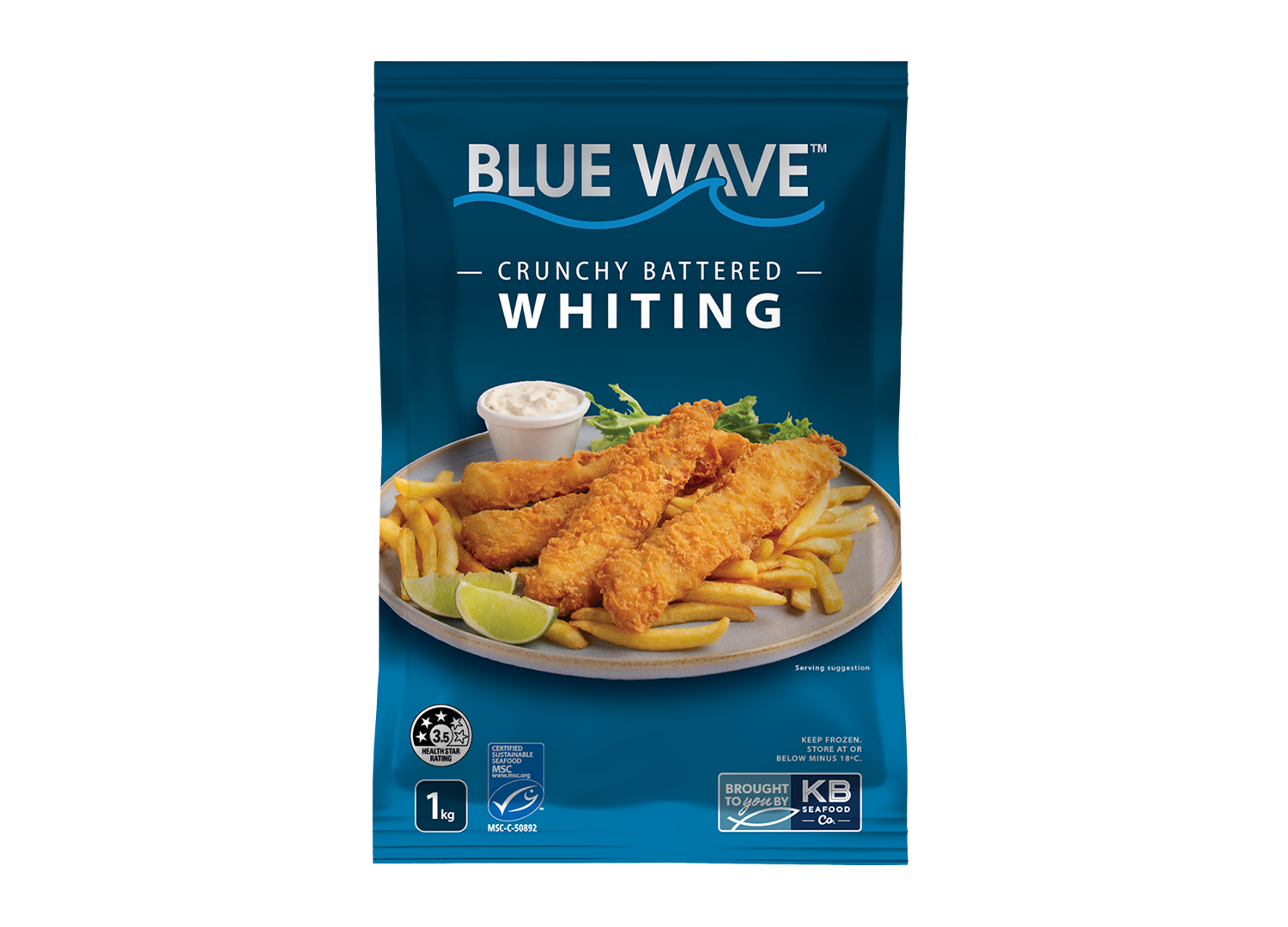 Blue Wave Crunchy Battered Whiting - KB Blue Wave