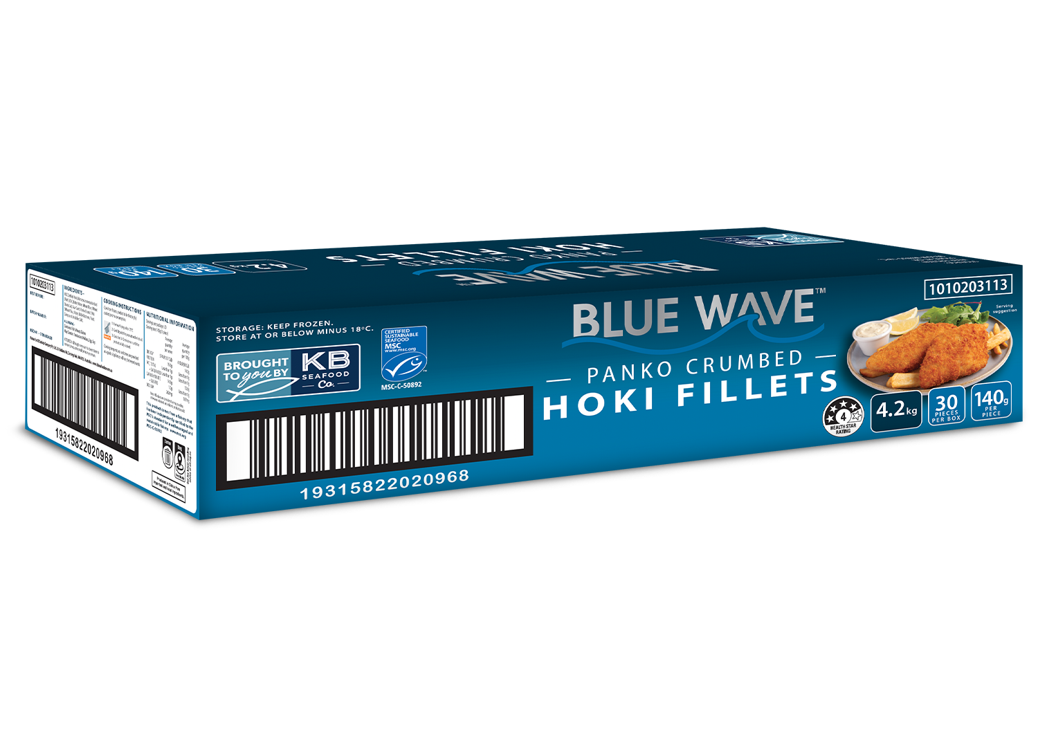 Blue Wave Panko Crumbed Hoki Fillets - KB Blue Wave