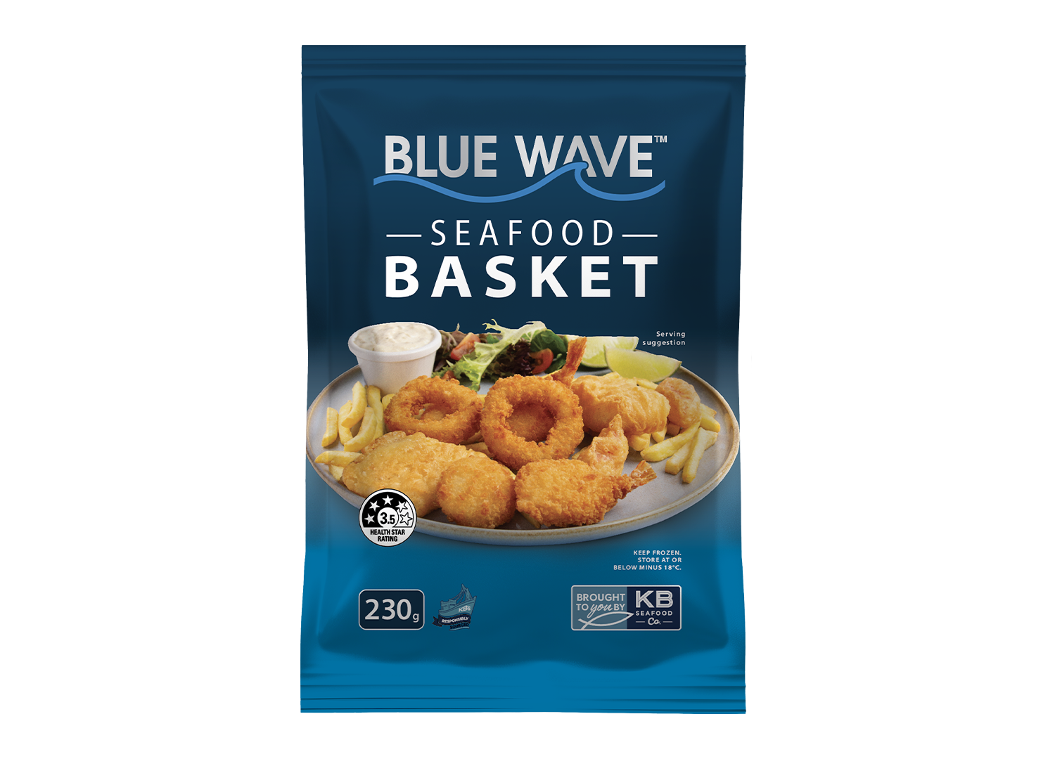 Blue Wave Seafood Basket - KB Blue Wave
