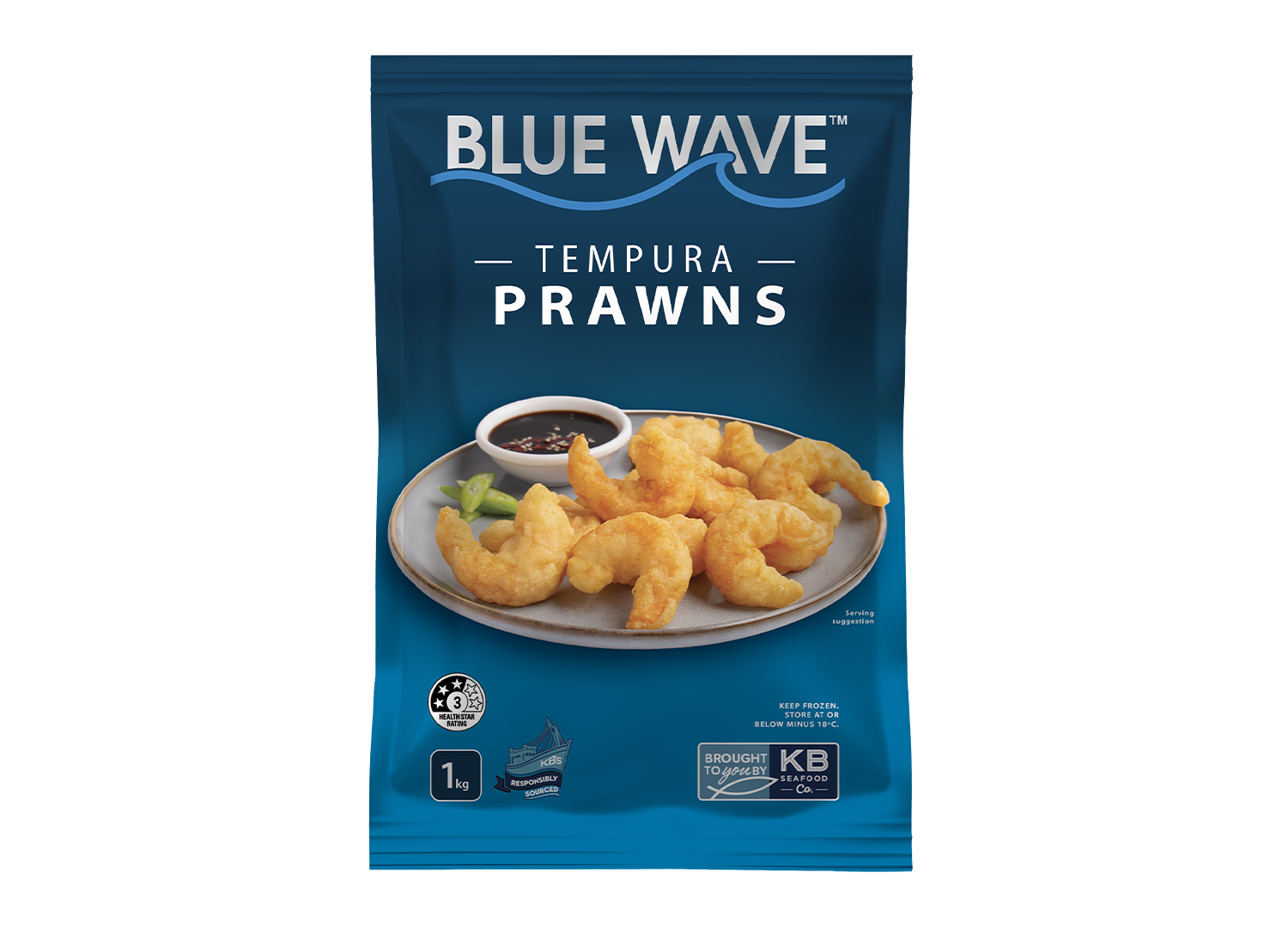 Blue Wave Tempura Prawns - KB Blue Wave