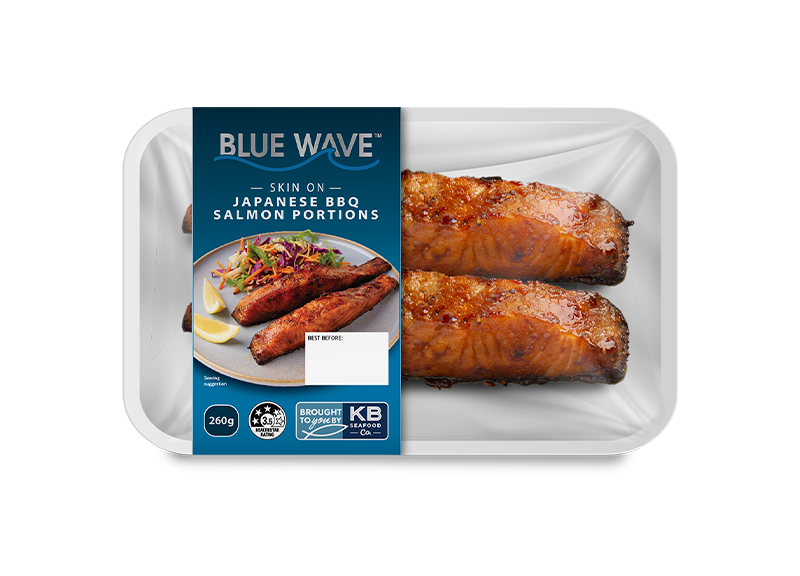 Blue Wave Skin On Japanese BBQ Salmon Portions - KB Blue Wave