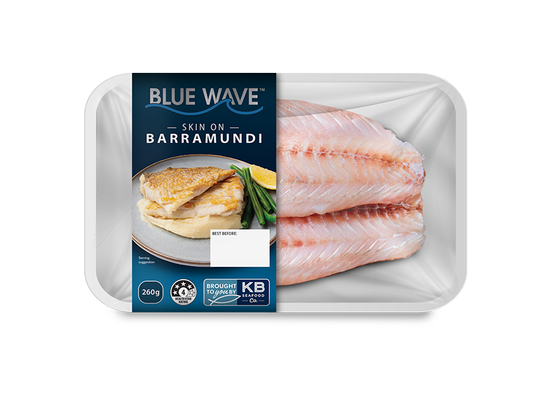 Blue Wave Barramundi Skin On - KB Blue Wave