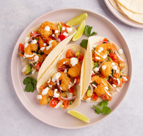 Double Crunch Prawn Tacos - KB Blue Wave